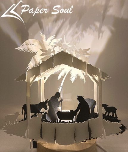 Paper nativity scene template | 3d nativity svg | Paper Soul Craft