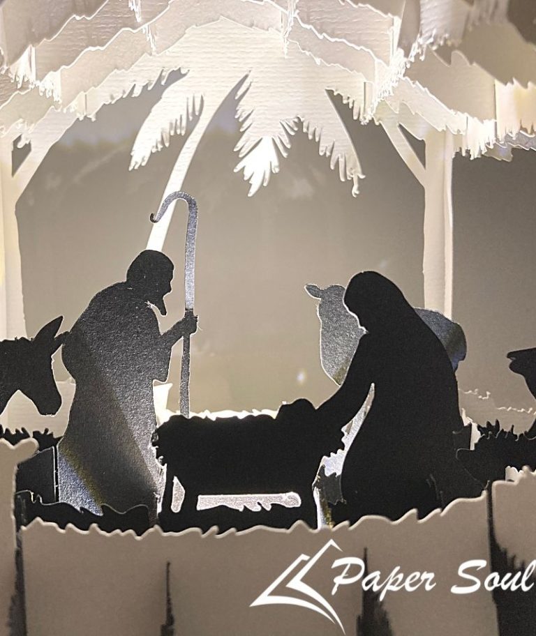 Paper nativity scene template | 3d nativity svg | Paper Soul Craft
