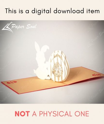 Easter pop-up card template | Easter bunny pop up card template