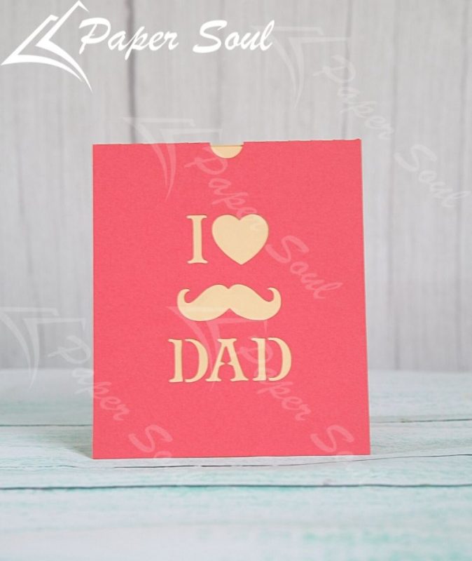 Father's day pop-up card template - Paper Soul Craft