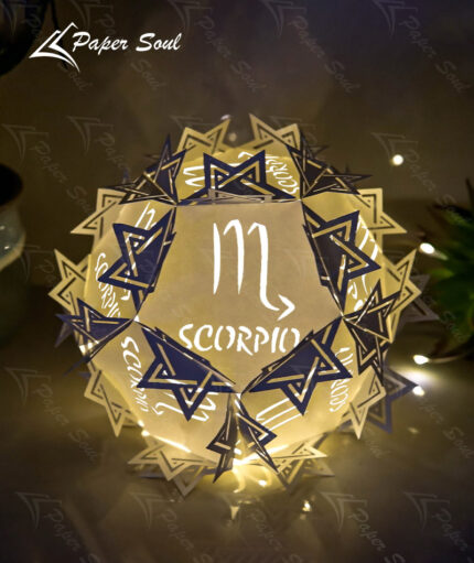 Scorpio Zodiac paper lantern template - Paper Soul Craft